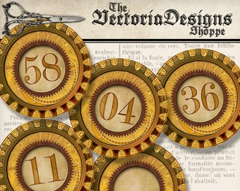 Steampunk Number - Etsy