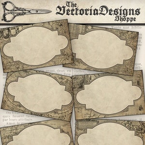 Printable Blank Labels Ancient Map Add Text Vintage Map Grunge Label ...