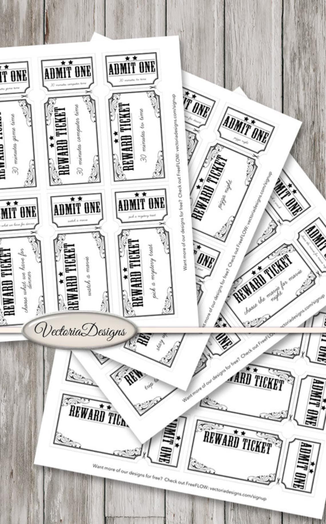 Reward Tickets for Kids Printable Kids Rewards Diy Good Behaviour ...