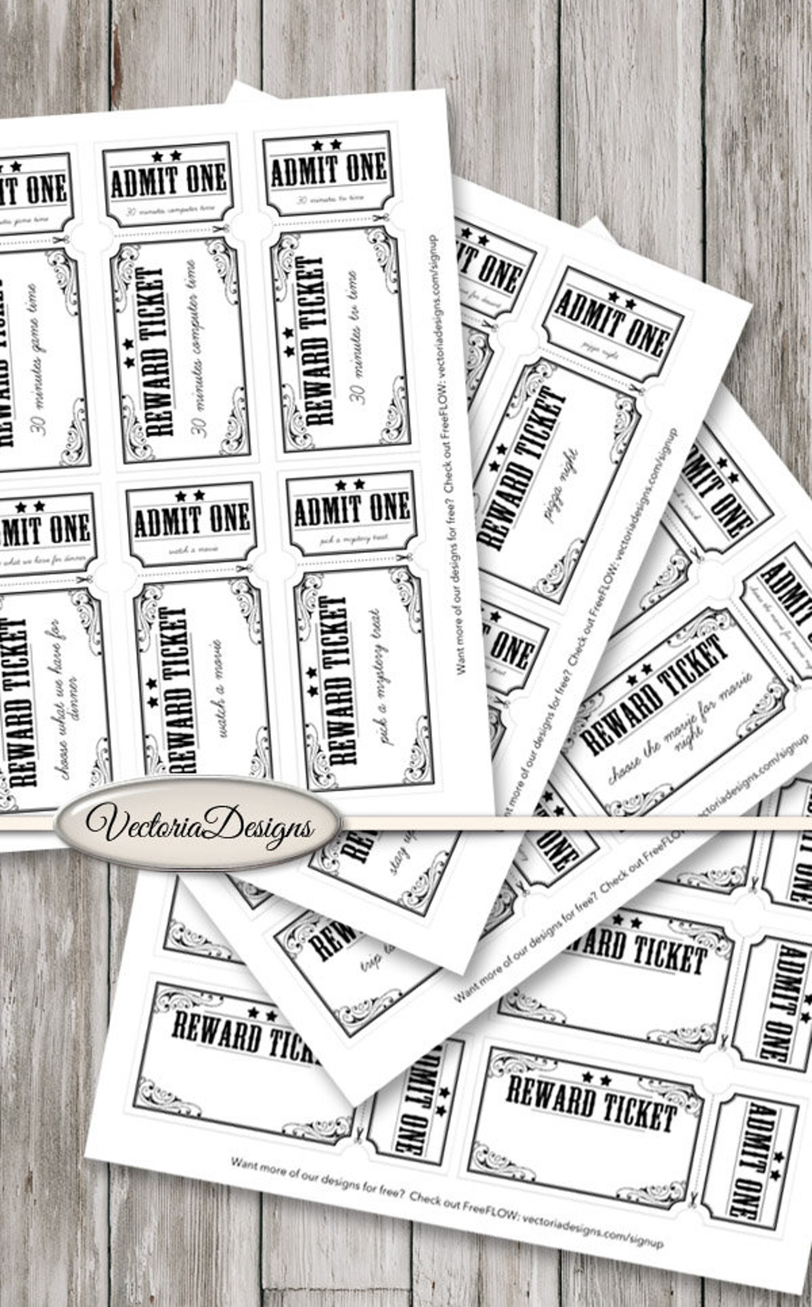 Reward Tickets for Kids Printable Kids Rewards Diy Good Behaviour ...