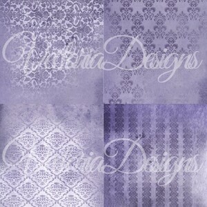 Purple Paper, Digital Paper, Valentines Paper, Shabby Paper, Wrapping ...