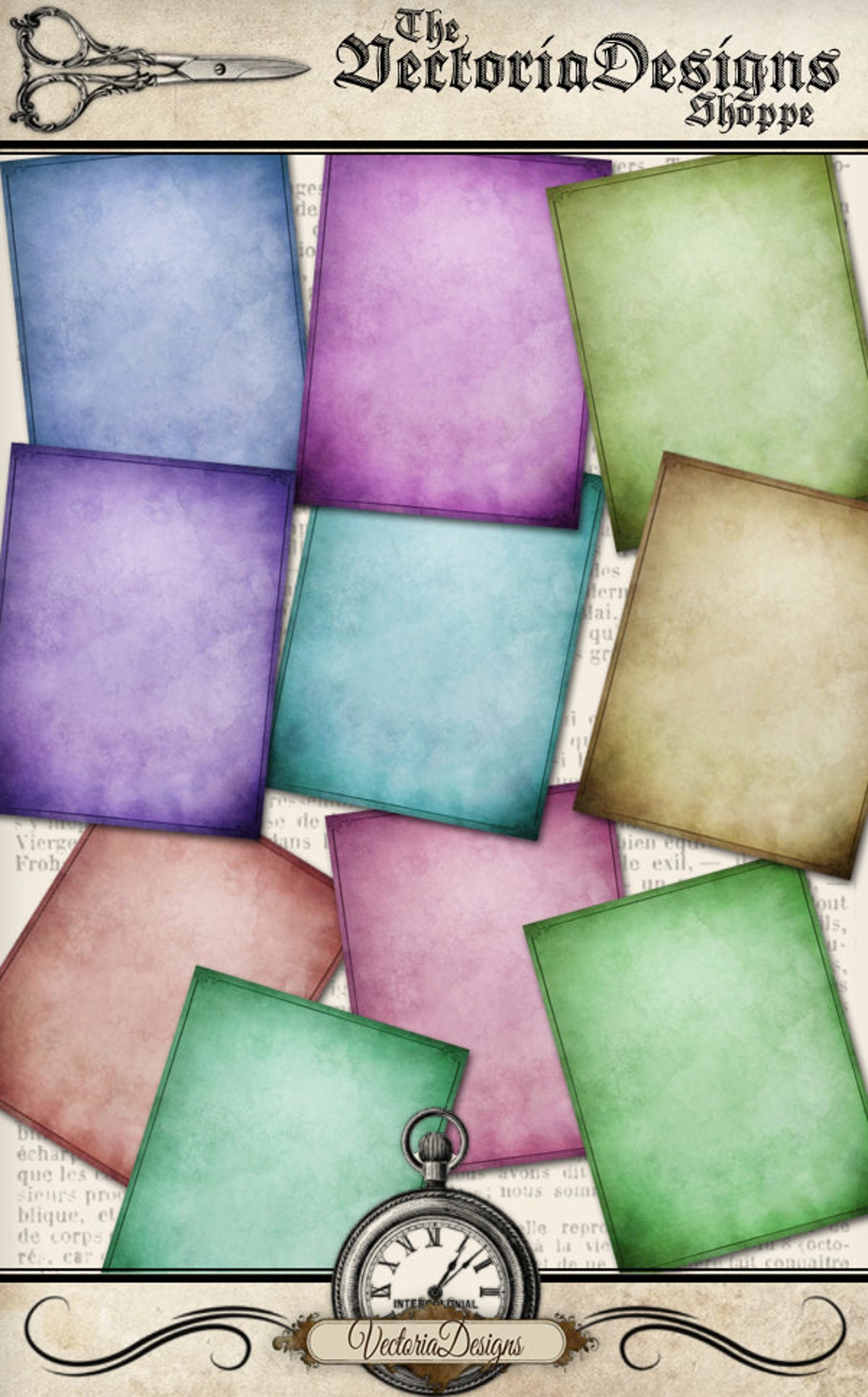 Grunge Color Paper Pack 8.5 X 11 Inch Digital Paper Pack - Etsy