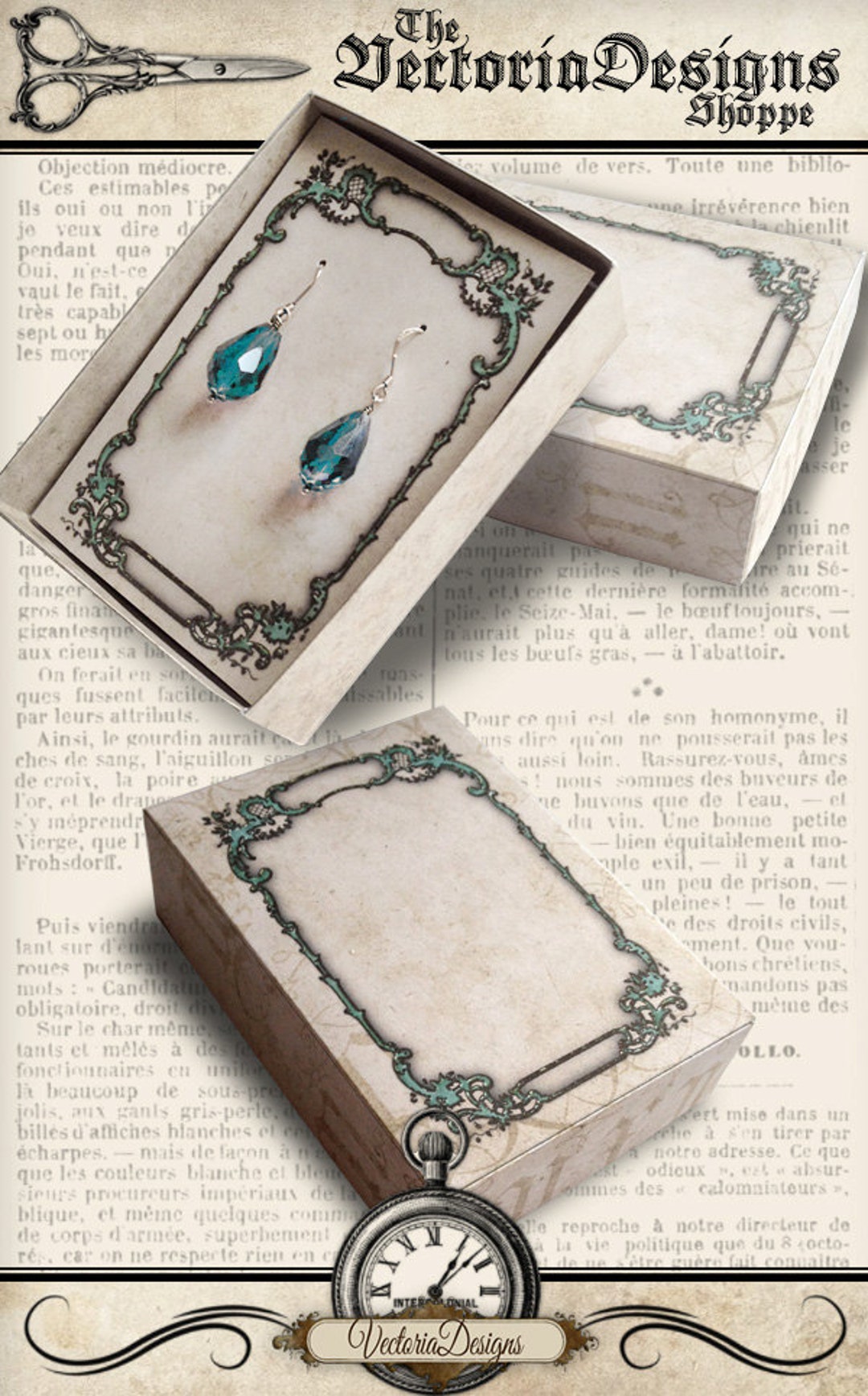 Jewelry Box Printable Jewelry Box Jewelry Packaging Printable Box ...