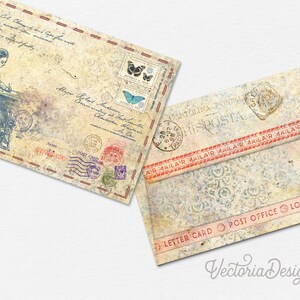 Old Writing Envelopes, Printable Envelopes, Writing Paper, Vintage ...