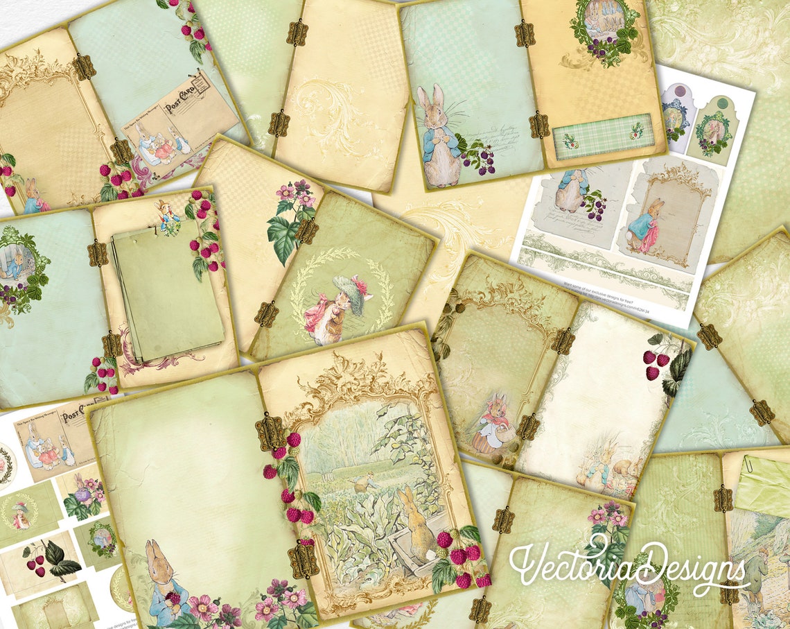 Peter Rabbit Journal Kit Beatrix Potter DIY Kit Printable - Etsy