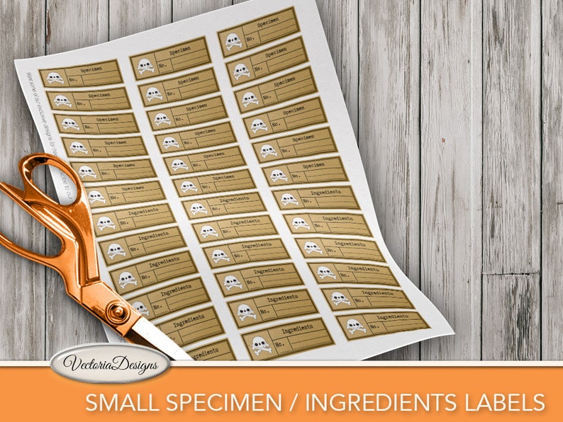 Small Specimen and Ingredients Labels Specimen Labels Test - Etsy UK
