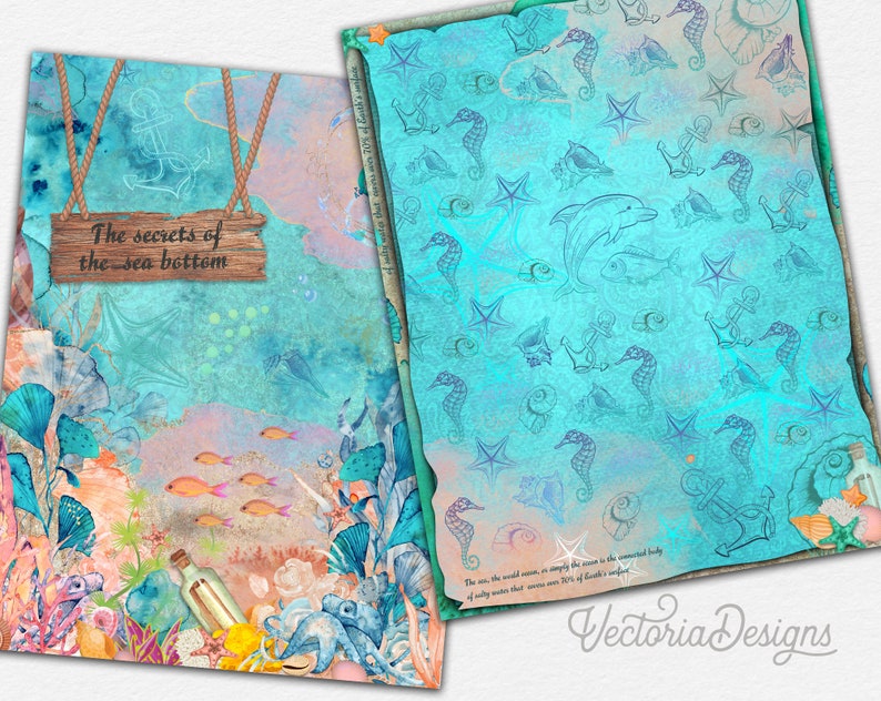 Under the Sea Paper Pack Digital Paper Printable Paper Pack | Etsy