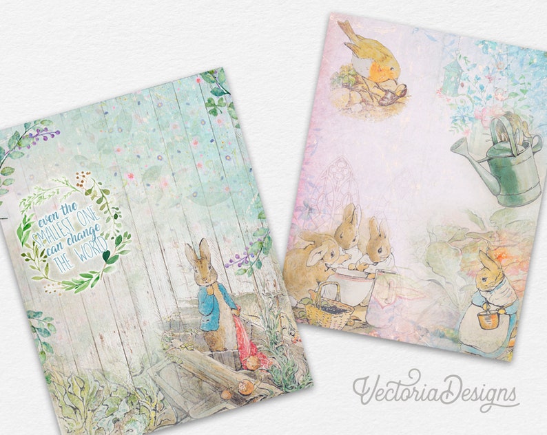 Peter Rabbit Paper Pack Beatrix Potter Digital Paper - Etsy Canada