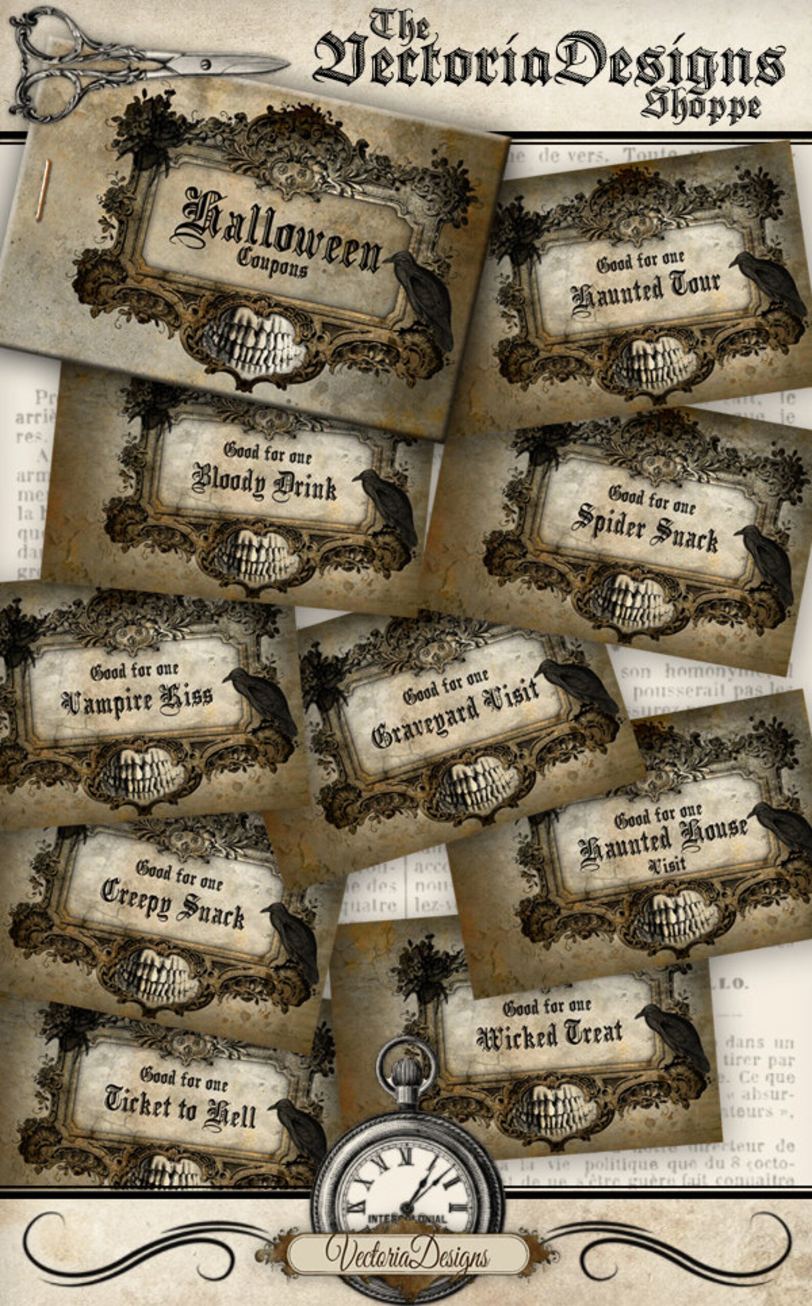 Printable Halloween Coupons Halloween Party Supplies - Etsy