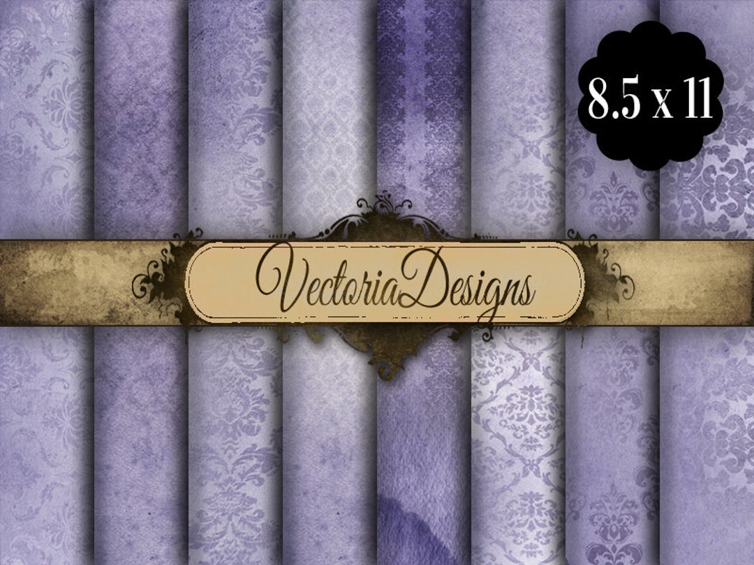 Purple Paper, Digital Paper, Valentines Paper, Shabby Paper, Wrapping ...
