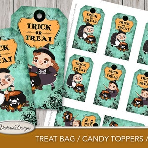 Halloween Favor Bag Toppers Halloween Treat Bag Halloween - Etsy