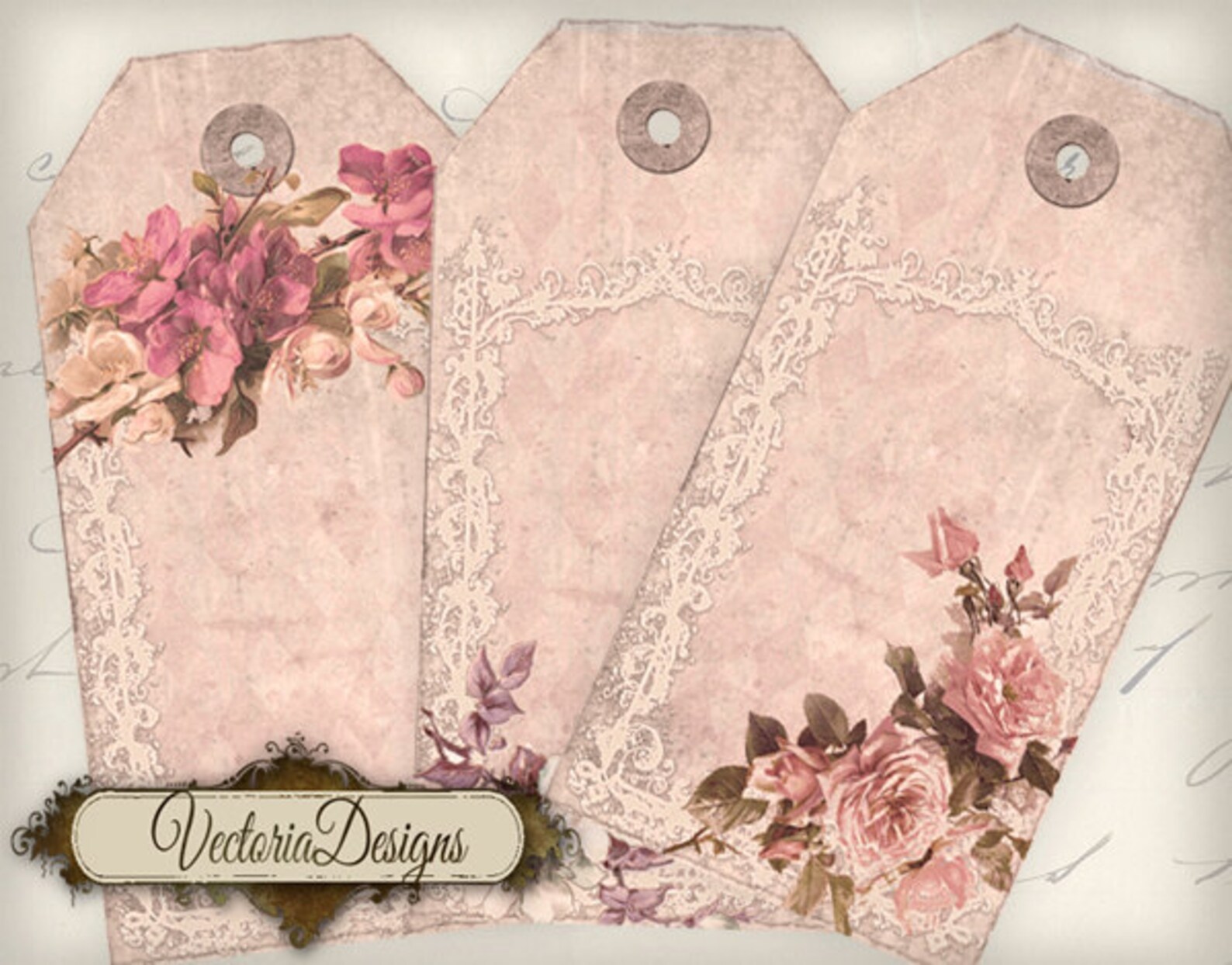 Printable Gift Tags Shabby Elegant Gift Tags Pink Gift Tags | Etsy Canada