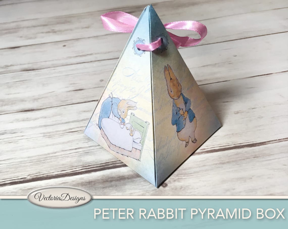 Peter Rabbit Pyramid Box Printable Beatrix Potter Diy Paper Crafting ...
