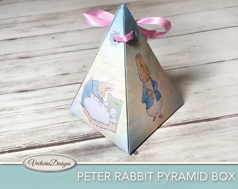 Peter Rabbit Pyramid Box Printable Beatrix Potter Diy Paper | Etsy UK