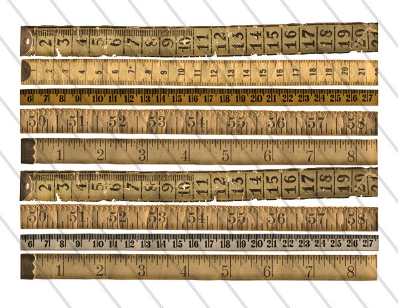 Vintage Tape Measure, Old Tape Measure, Digital Collage Sheets, Digital ...