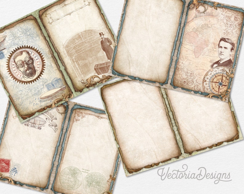 World Explorer Junk Journal Kit Printable Embellishments - Etsy