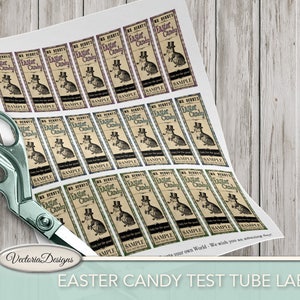 Easter Candy Printable Test Tube Labels Easter Decorations Printable ...