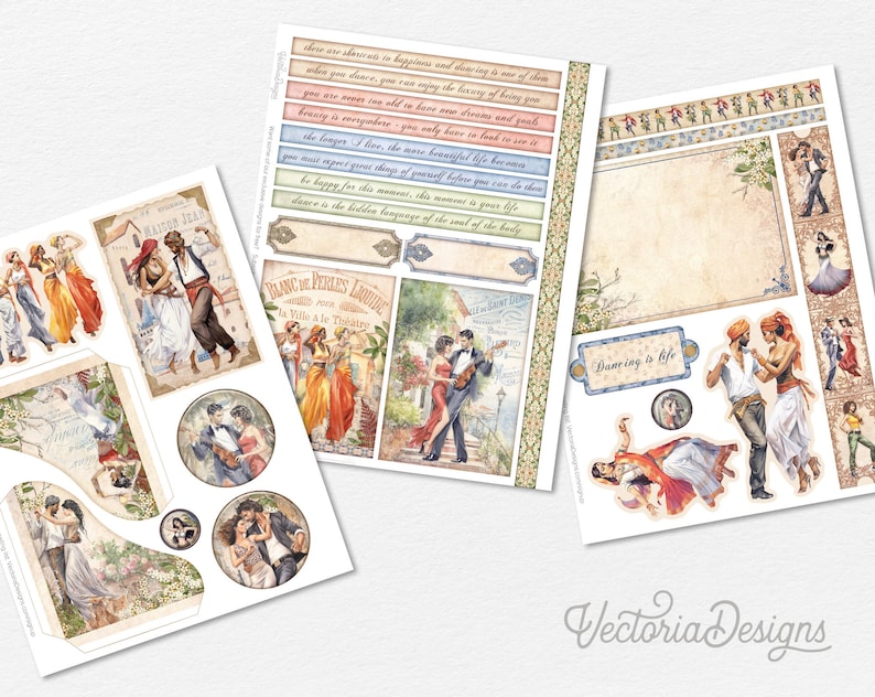 Dance Diary Junk Journal Kit Printable Junk Journal Kit Dance ...