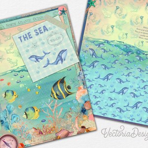 Under the Sea Paper Pack, Digital Paper, Printable Paper Pack, Sea ...