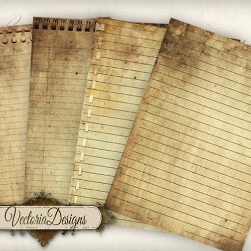 Grunge Notebook Paper Junk Journal Printable Digital - Etsy