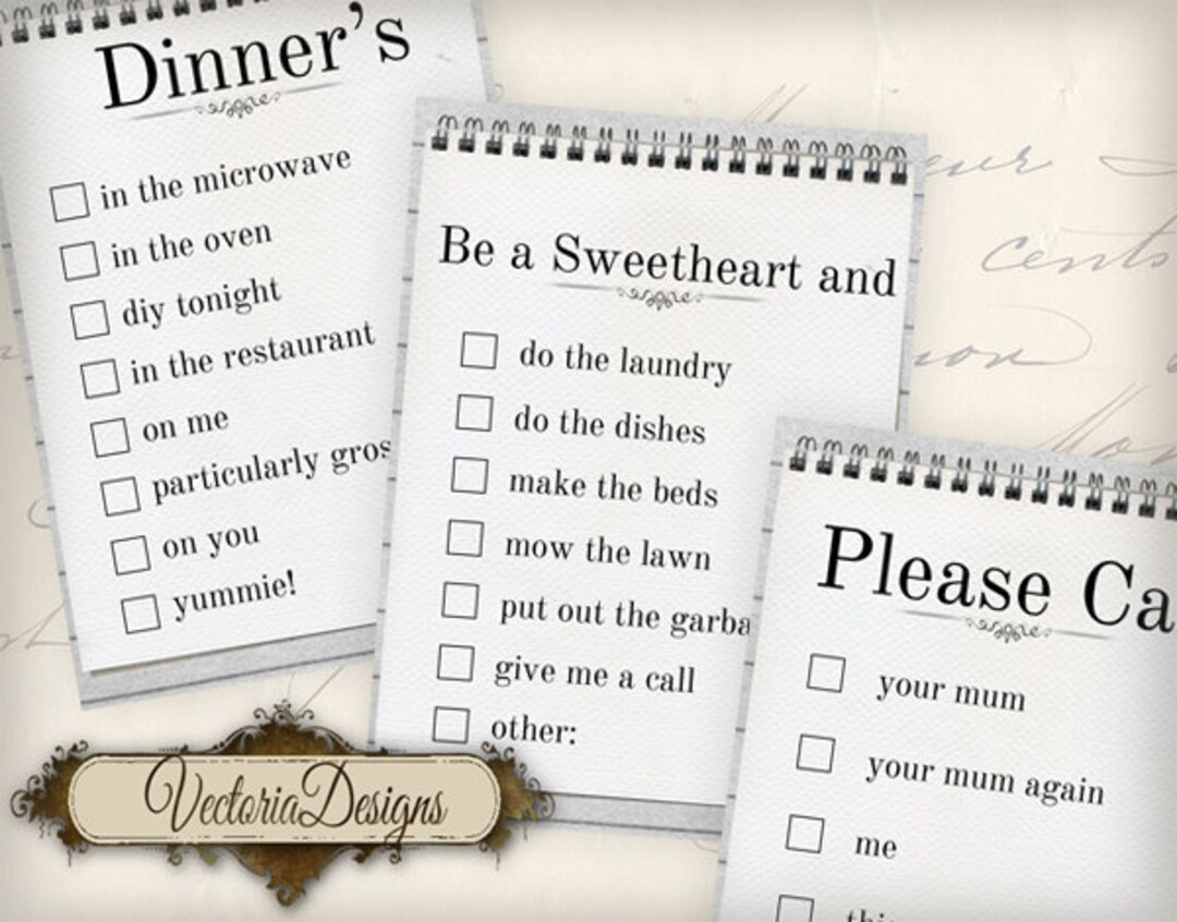 Sweetheart Notes Printable Instant Download Digital Collage Sheet ...