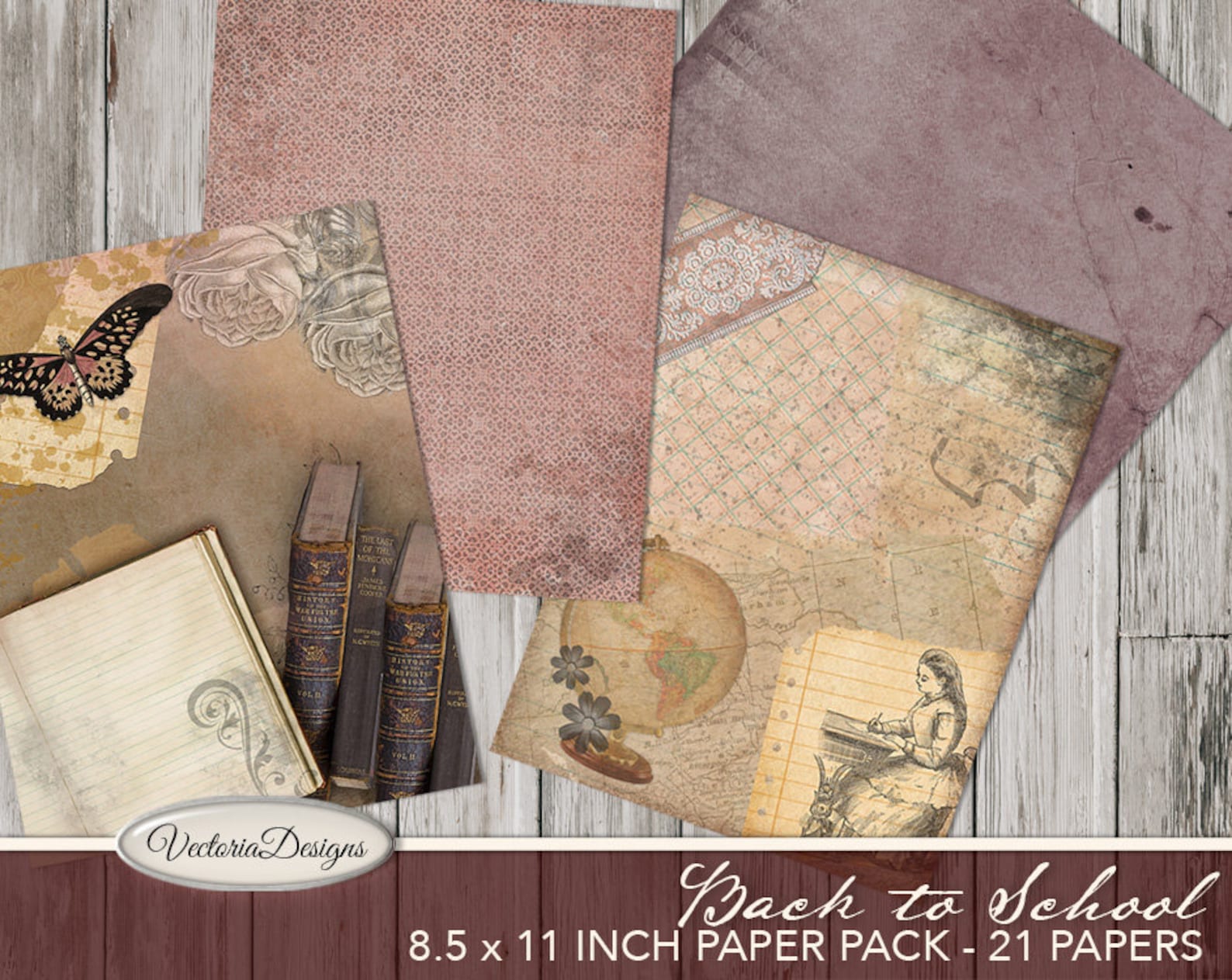 Back to School Paper Pack Printable Paper Pack Back to | Etsy