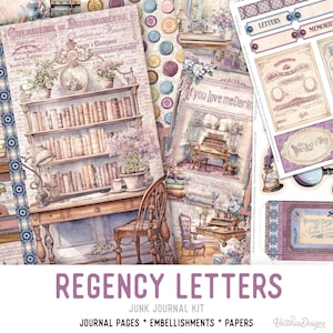 Regency Letters Junk Journal Kit, Letters Junk Journal Kit Vintage ...