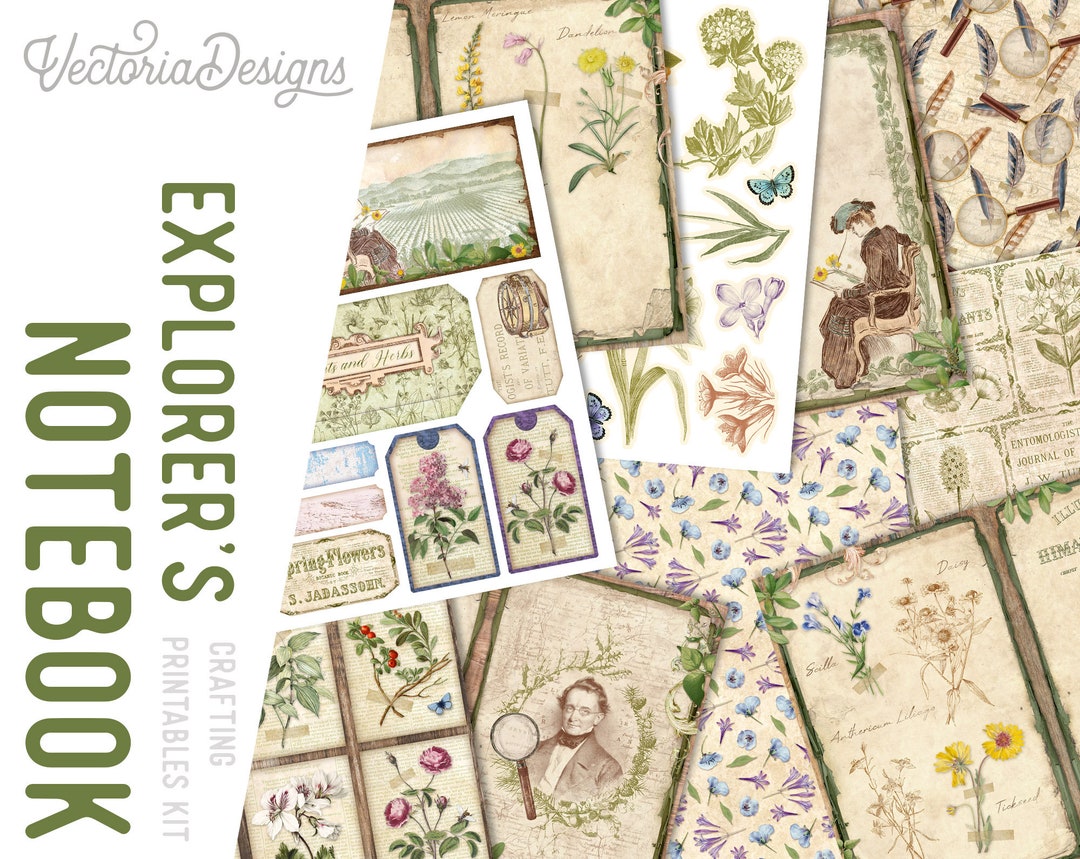 Explorer's Notebook Crafting Printables Kit Printable - Etsy