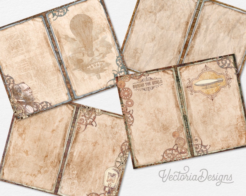 Steampunk Travels Journal Pages Steampunk Journal Printable - Etsy