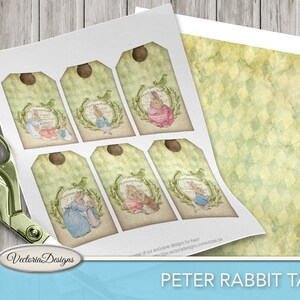 Peter Rabbit Tags Printable Tags Paper Crafting Beatrix Potter ...