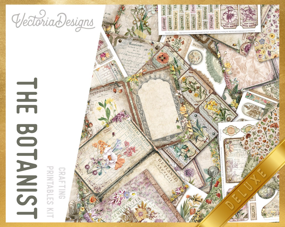 The Botanist DELUXE Crafting Printables Kit Botanical Junk Journal ...