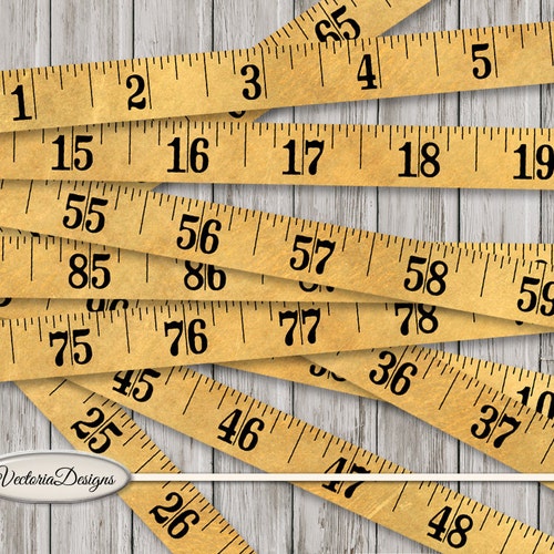 Vintage Tape Measure Printable Measuring Tape Retro Paper - Etsy