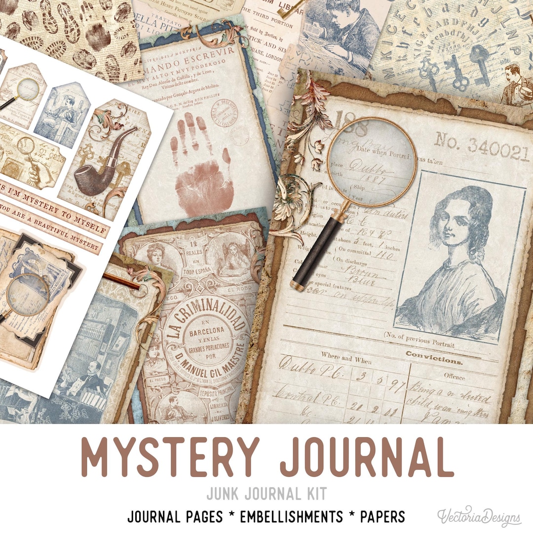 Mystery Journal Junk Journal Kit, Mystery Junk Journal Kit, Printable ...