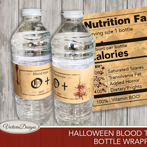 Vampire Blood Bottle Label - Etsy