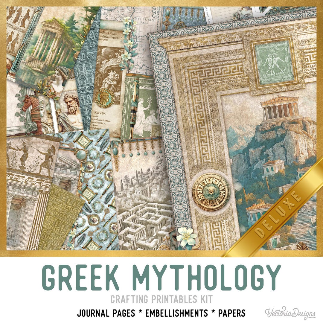 Greek Mythology Junk Journal Kit (DELUXE) - 003951 - Etsy