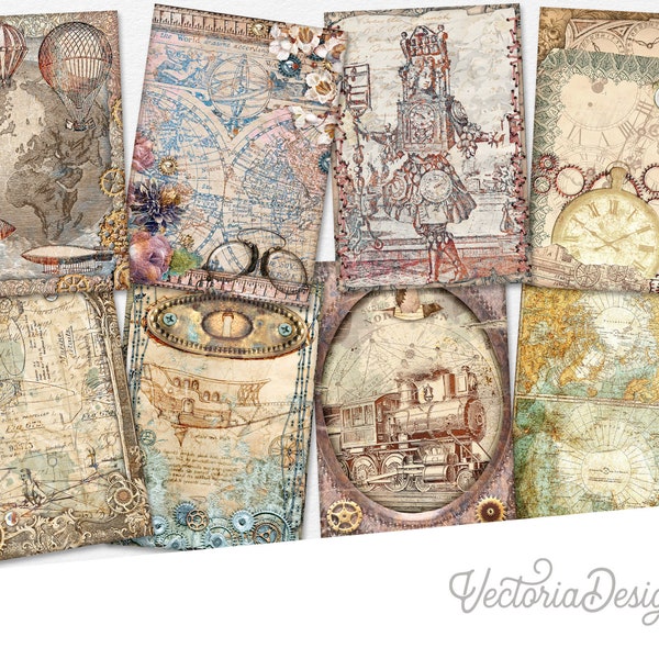 Steampunk Cards - Etsy