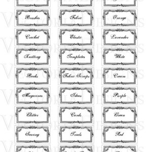 Craft Room Organization Labels Craft Room Labels Printable Instant ...