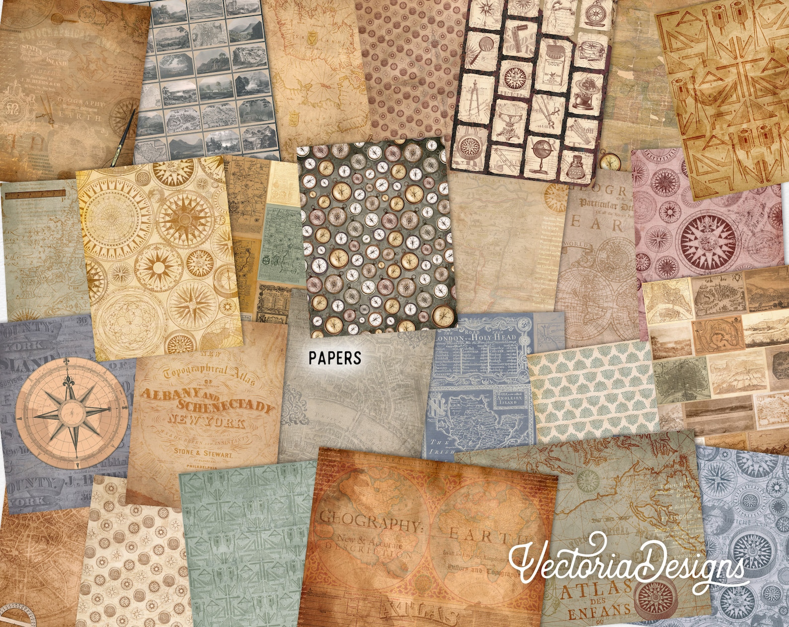 Cartographer's Journal Crafting Printables Kit Vintage - Etsy
