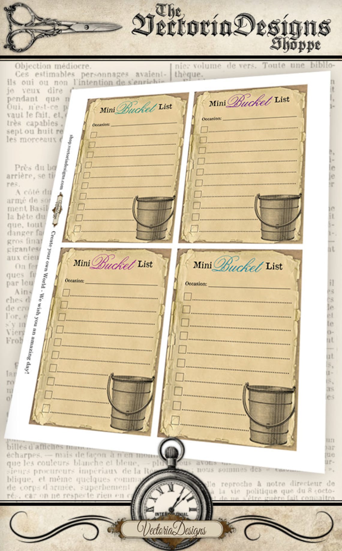 Printable Bucket List Cards Cards Printable Paper Craft Art - Etsy