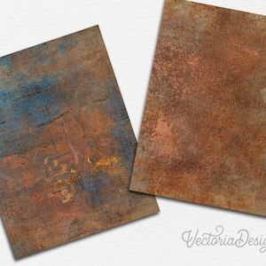 Rough Rust Paper Pack, Printable Paper Pack, Decorative Paper, Digital ...