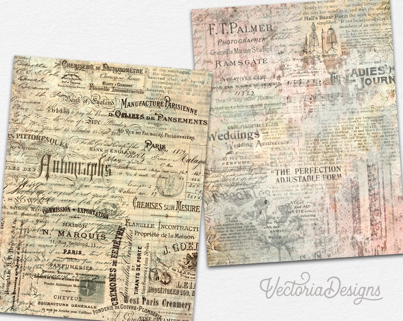 Stylish Textures Paper Pack, Printable Paper Pack, Decorative Paper ...