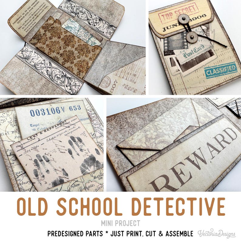 Old School Detective Mini Booklet Mini Project Detective Crafts Booklet ...