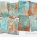Turquoise Blue Rust Paper Pack, Printable Paper Pack, Digital Paper ...