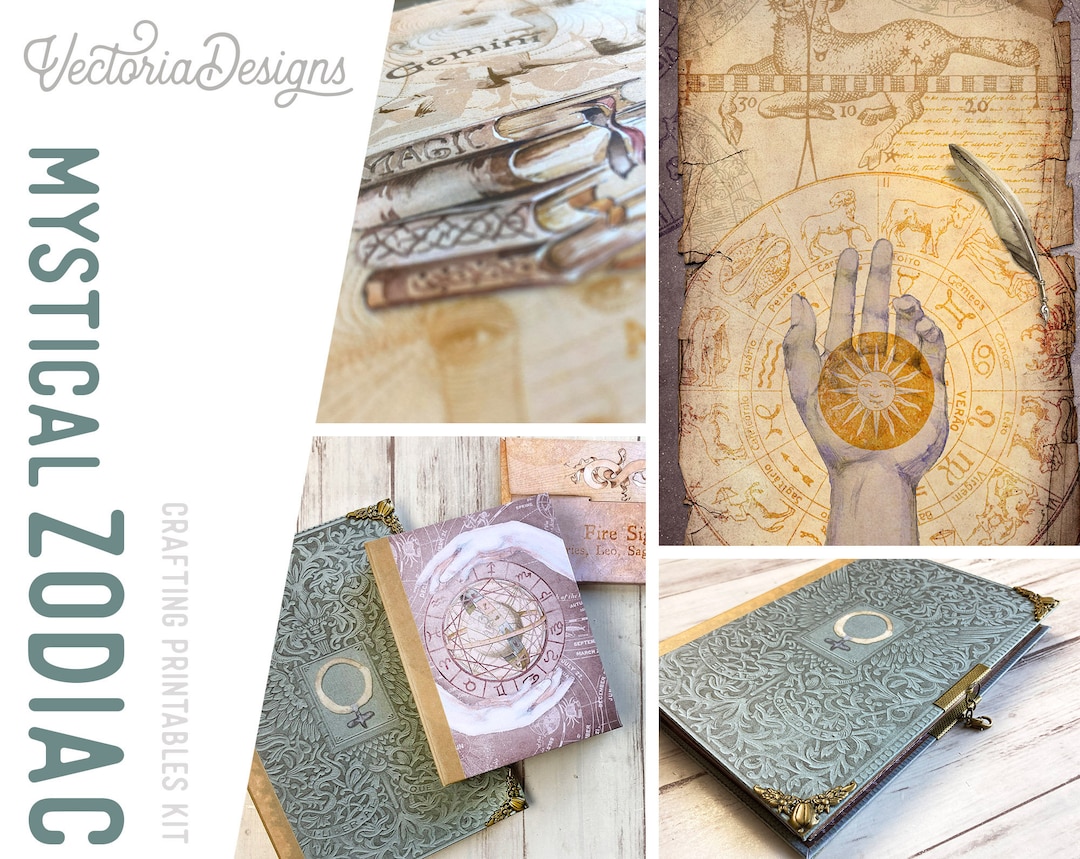 Mystical Zodiac Crafting Printables Kit, Printable Junk Journal Kit ...