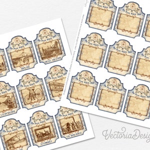 Steampunk Apothecary Labels Printable Steam Engines Apothecary Labels ...