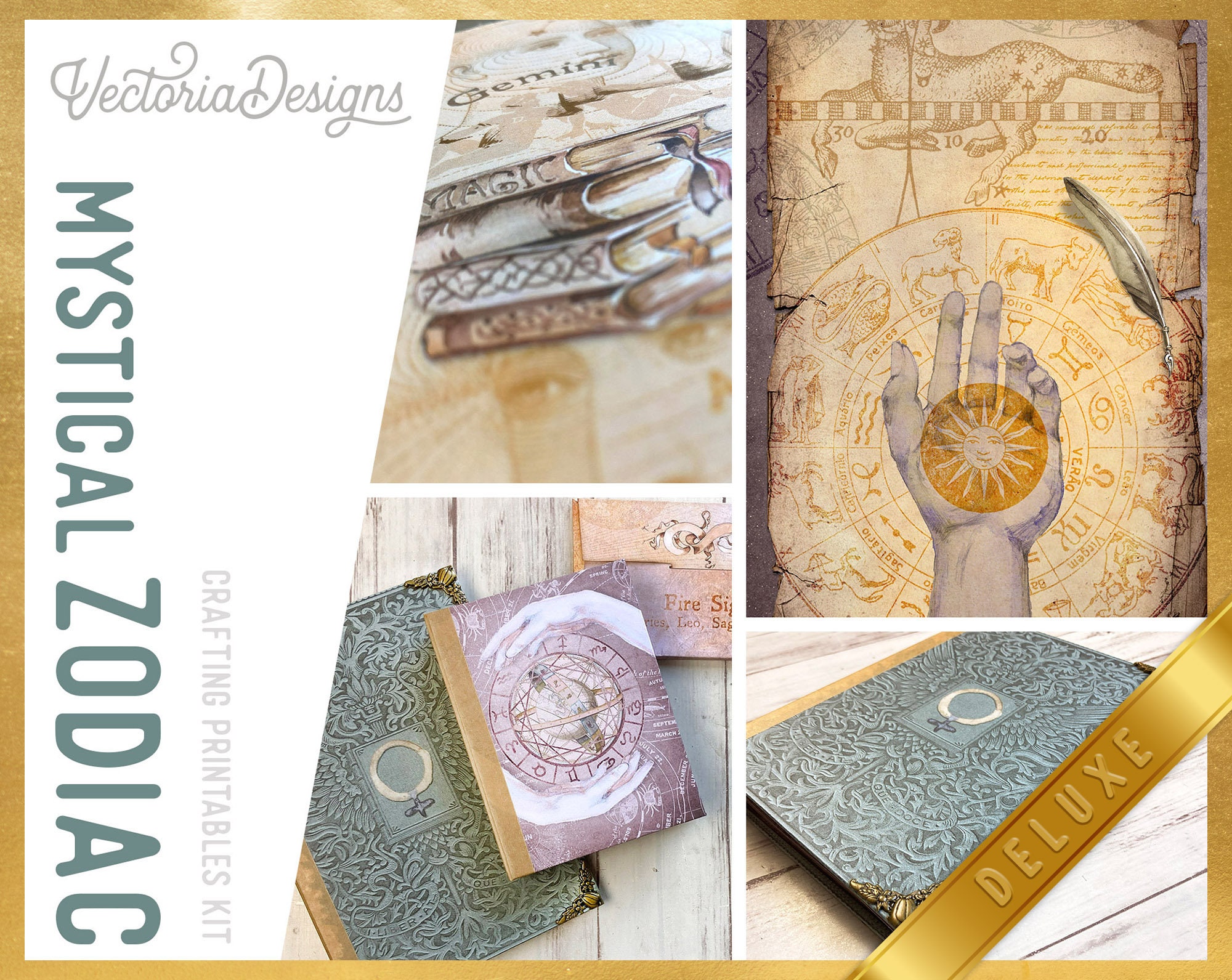 Mystical Zodiac DELUXE Crafting Printables Kit, printable junk journal ...