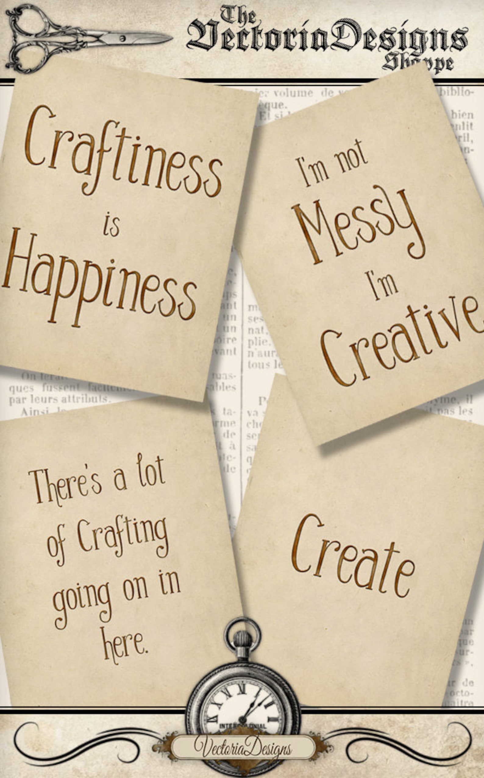 Craft Room Kit Printable Labels Organization Set Digital - Etsy