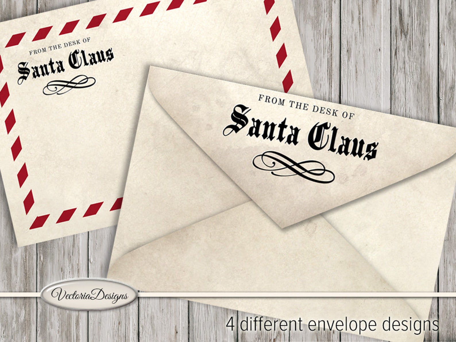 Santa Letter Template, Santa Envelope, Christmas Letter Package, Santa ...