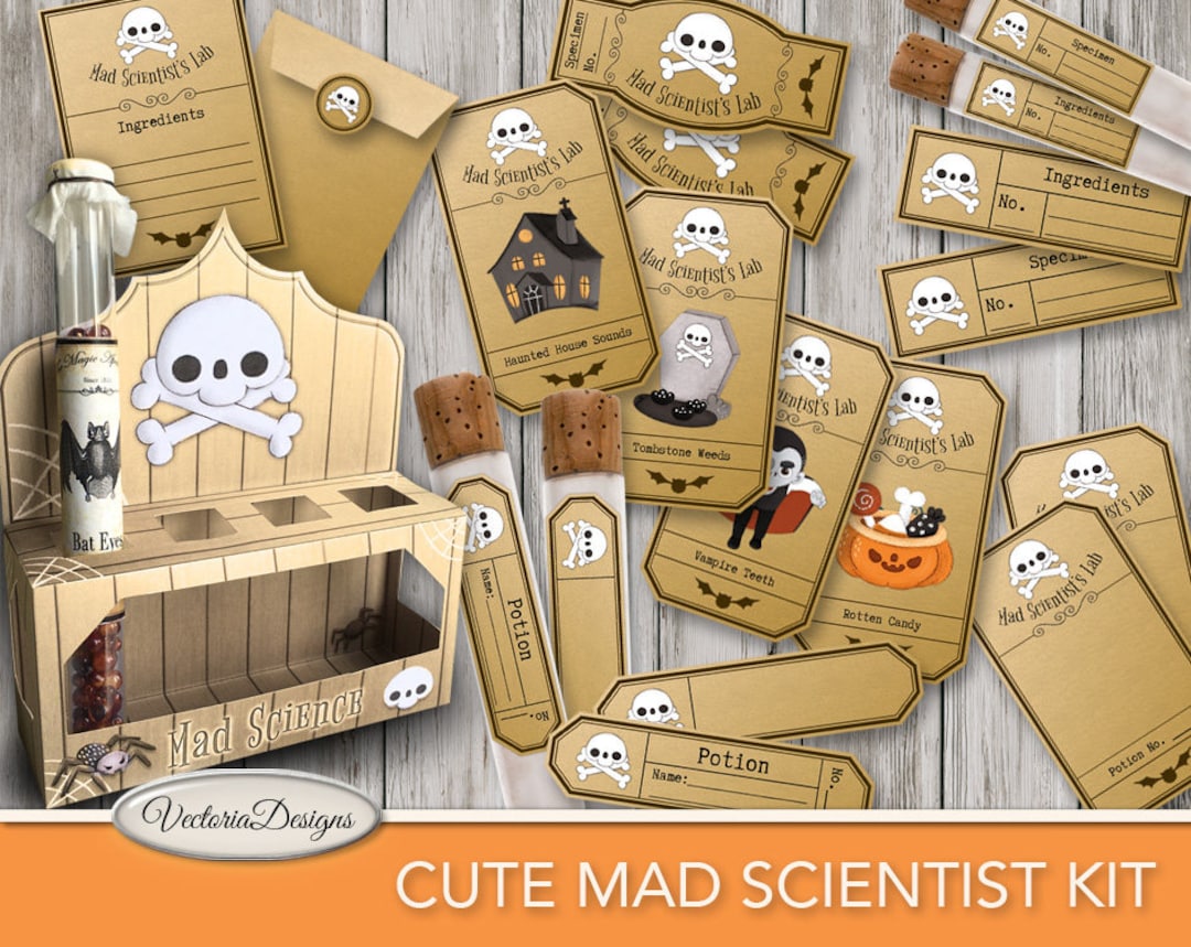 Mad Scientist Party Halloween Kit, Crafting Kit, Halloween Decoration ...