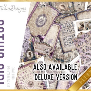 Gothic Girl MINI Crafting Printables Kit, Gothic Junk Journal Gothic ...
